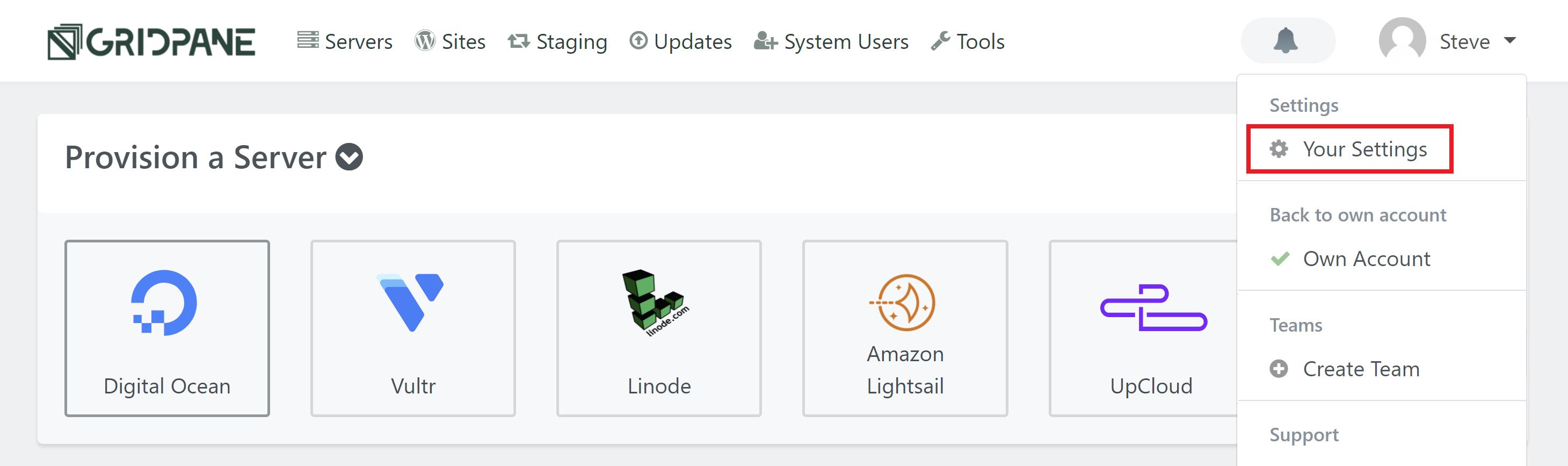 Provision A Vultr Server Using The Vultr Api Gridpane